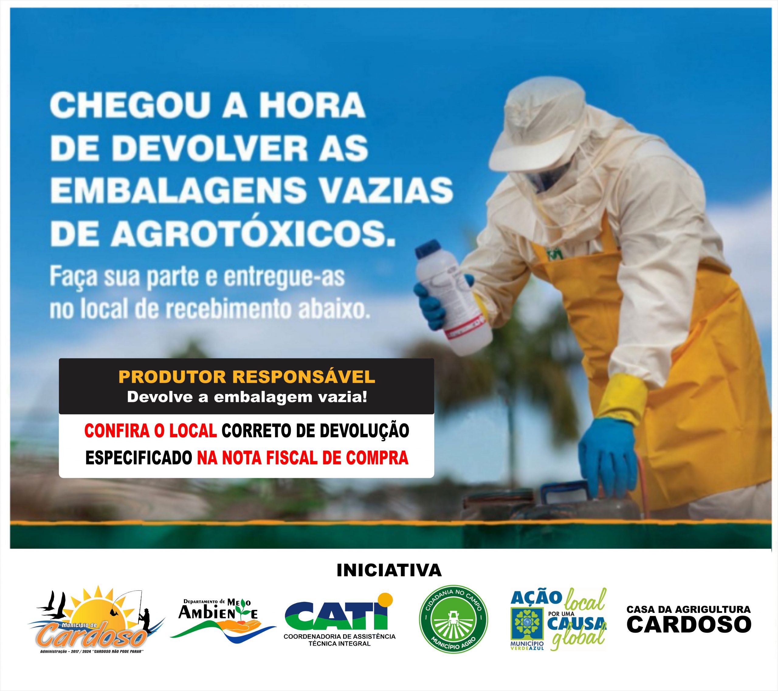 Descarte correto e consciente das embalagens de Agrotóxicos ...